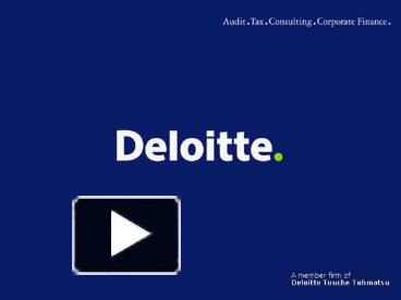 Deloitte Auditorium template presentation | free to view