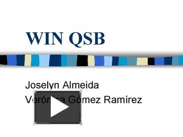 WIN QSB presentation | free to view