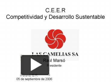 C'E'E'R Competitividad y Desarrollo Sustentable presentation | free to view