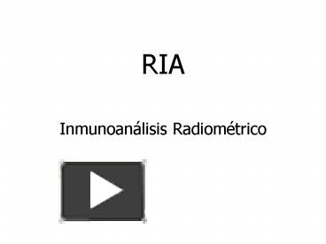 PPT – RIA PowerPoint presentation | free to view - id: 2860d6-N2RhM