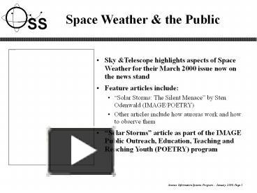 PPT – Space Weather PowerPoint presentation | free to download - id ...