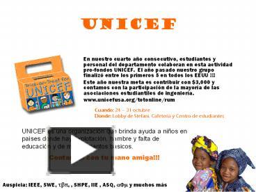 PPT – UNICEF PowerPoint presentation | free to view - id: 288e1d-ZDc1Z