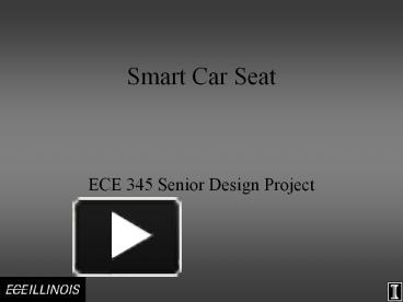 PPT – Smart Car Seat PowerPoint presentation | free to view - id: 288f8 ...