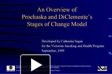 An Overview of Prochaska and DiClementes Stages of Change Model ...