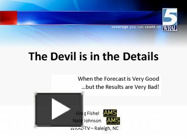 PPT – The Devil is in the Details PowerPoint presentation | free to ...