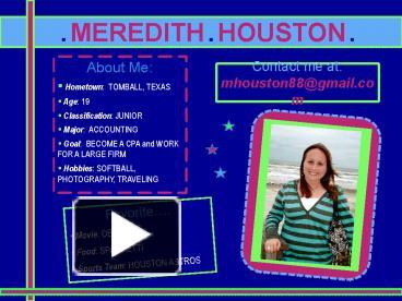 PPT – . MEREDITH . HOUSTON . PowerPoint presentation | free to view ...