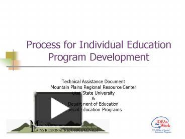 Process for Individual Education Program Development presentation ...
