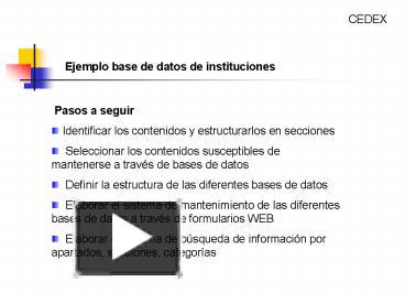 Base datos Winisis presentation | free to view