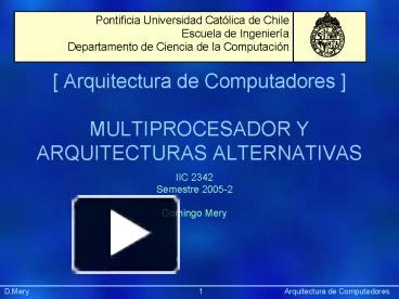 PPT – Arquitectura de Computadores MULTIPROCESADOR Y ARQUITECTURAS ...