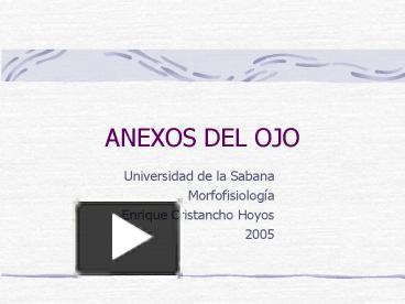ANEXOS DEL OJO presentation | free to view