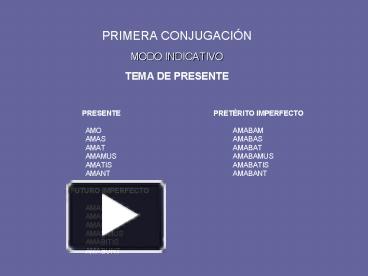PRIMERA CONJUGACI presentation | free to view