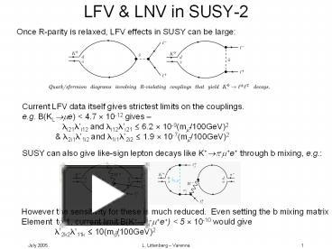 LFV presentation | free to view