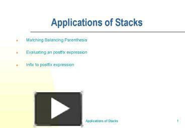 Matching Balancing Parenthesis presentation | free to view