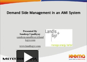 PPT – Demand Side Management in an AMI System PowerPoint presentation ...