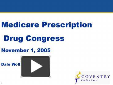 PPT – Medicare Prescription PowerPoint presentation | free to download ...