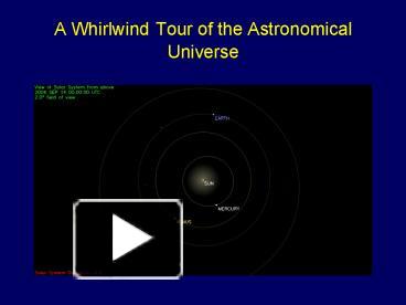 PPT – A Whirlwind Tour of the Astronomical Universe PowerPoint ...