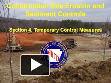 Construction Site Erosion and Sediment Controls presentation | free to view