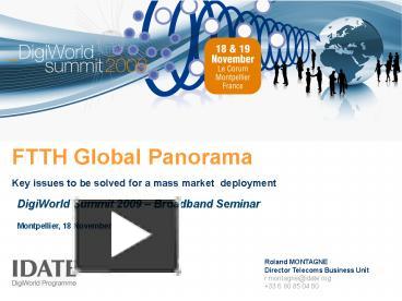 PPT – FTTH Global Panorama PowerPoint presentation | free to view - id ...