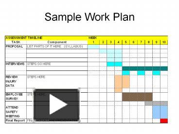 Sample Work Plan presentation | free to view