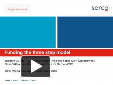 Funding the three step model presentation | free to view