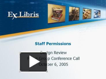 PPT – Staff Permissions PowerPoint presentation | free to view - id ...