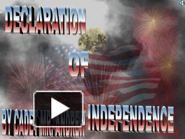 PPT – DECLARATION PowerPoint presentation | free to view - id: 2972c-NzM3O