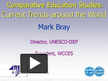 Comparative Education Studies: presentation | free to view