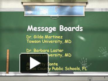 PPT – Message Boards PowerPoint presentation | free to view - id ...