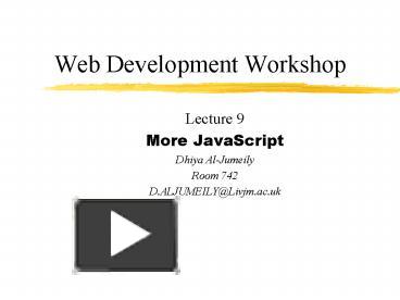 PPT – Web Development Workshop PowerPoint presentation | free to view ...