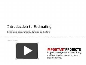 PPT – Introduction to Estimating PowerPoint presentation | free to view ...