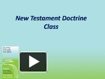 PPT – New Testament Doctrine PowerPoint presentation | free to view ...
