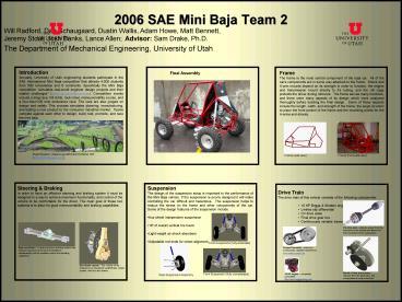 PPT – 2006 SAE Mini Baja Team 2 PowerPoint presentation | free to view ...