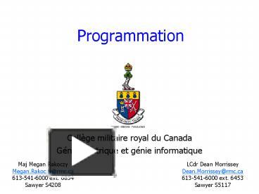 Programmation presentation | free to view
