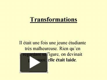 PPT – Transformations PowerPoint presentation | free to view - id ...