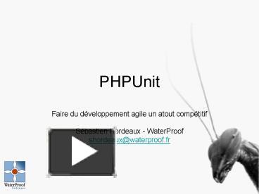 PHPUnit presentation | free to view