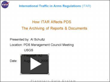 PPT – International Traffic in Arms Regulations ITAR PowerPoint ...