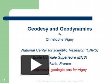 GEODESY and GEODYNAMICS presentation | free to download