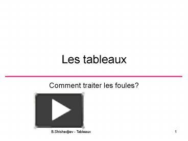 Les tableaux presentation | free to download