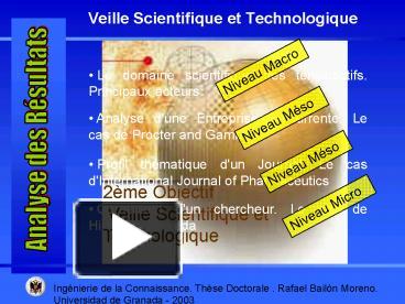 PPT – Veille Scientifique et Technologique PowerPoint presentation ...