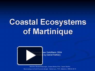 PPT – Coastal Ecosystems of Martinique PowerPoint presentation | free ...