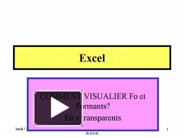 PPT – Excel PowerPoint presentation | free to view - id: 29bb77-ZDc1Z