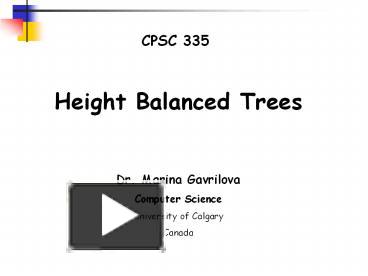 PPT – CPSC 335 PowerPoint presentation | free to download - id: 29bd8-OTk3M