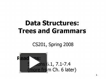 PPT – Data Structures: Trees and Grammars PowerPoint presentation ...