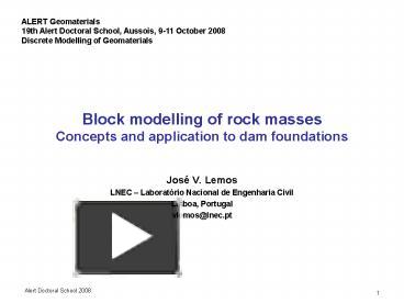 Block modelling of rock masses Concepts and application to dam ...