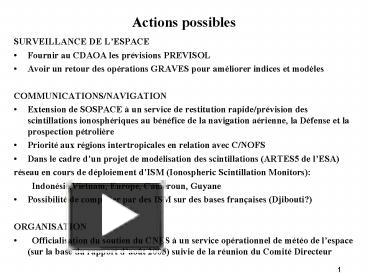 PPT – Actions possibles PowerPoint presentation | free to download - id ...