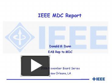 PPT – IEEE MDC Report PowerPoint presentation | free to view - id ...