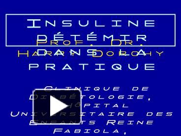 DIABETE DE TYPE 1 Actualits presentation | free to view