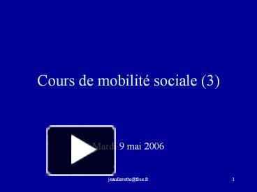 PPT – Cours de mobilit PowerPoint presentation | free to download - id ...