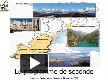 PPT – Le programme de seconde PowerPoint presentation | free to view ...