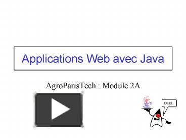 PPT – Applications Web avec Java PowerPoint presentation | free to view ...